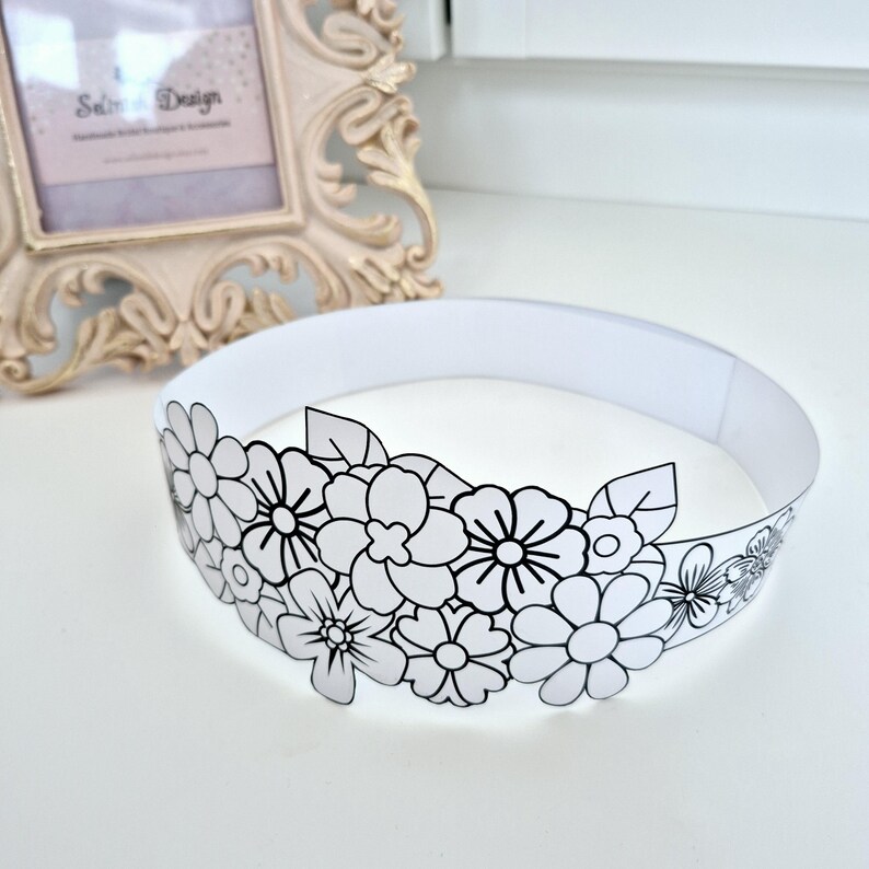 Printable Flower Crown Template Kids Spring Craft Activity DIY Paper ...