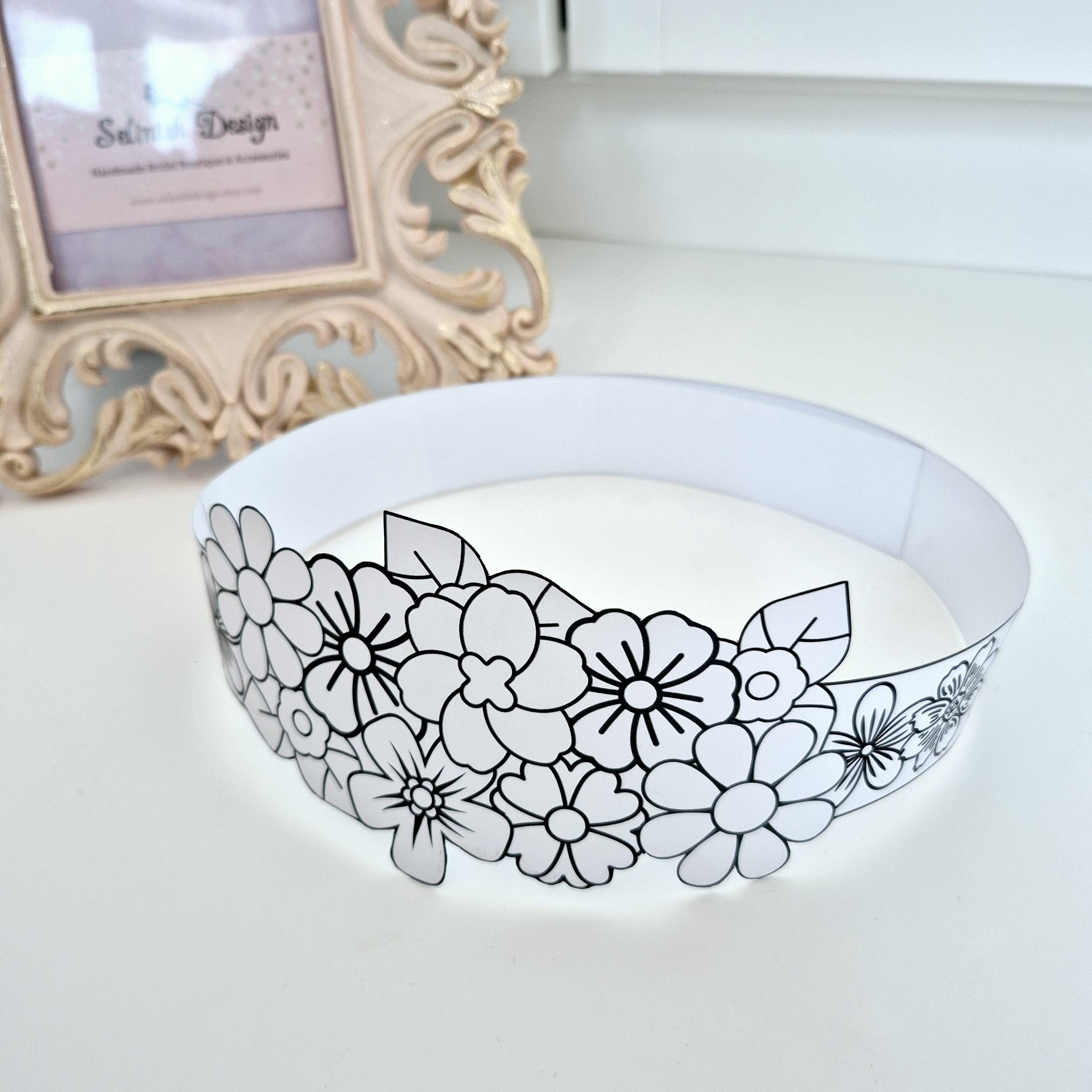 Printable Flower Crown Template Kids Spring Craft Activity DIY Paper ...