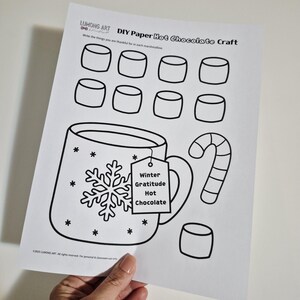 Winter Gratitude Craft for Kids | Printable Hot Chocolate Activity ...