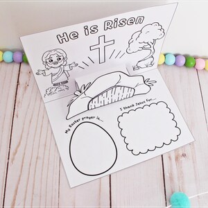 He is Risen Easter Card Crafts DIY 3D Easter Card Printable Sunday ...