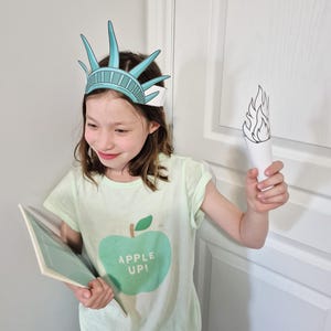 4th of July Crown Statue of Liberty Costume Kids Printable USA Memorial ...