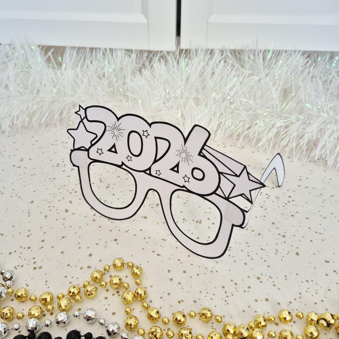 Happy New Year Craft Celebration Glasses Printable Craft – Cut & Make ...
