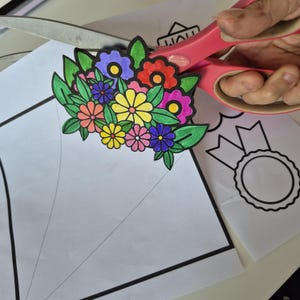 Mother's Day Flower Bouquet Craft BEST MOM Printable Color & Cut ...