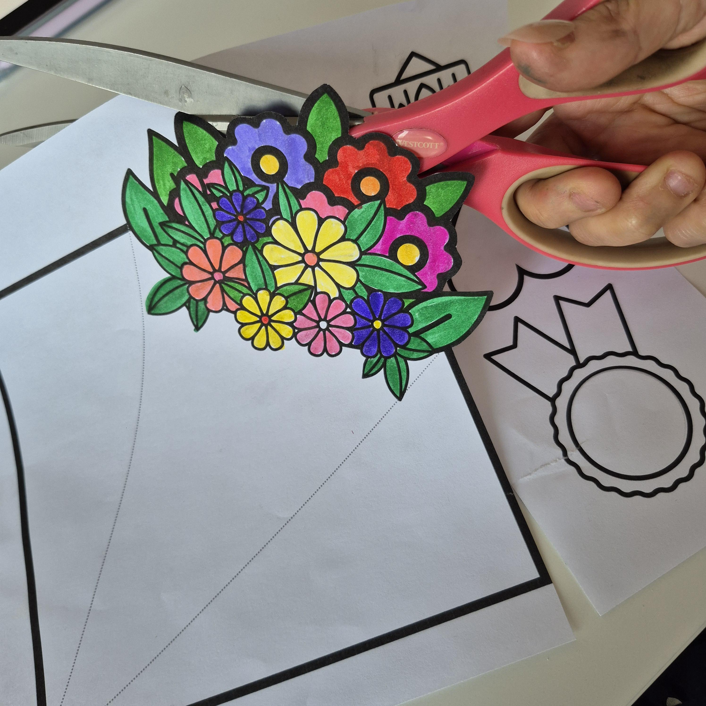 Mother's Day Flower Bouquet Craft BEST MOM Printable Color & Cut ...