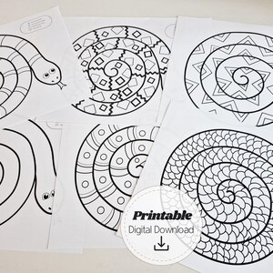 Year of the Snake 2025 Spiral Snake Printable DIY Paper Toy Kids ...