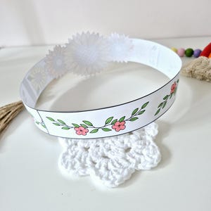 Sunflower Craft Printable Flower Crown Coloring Template DIY Paper ...