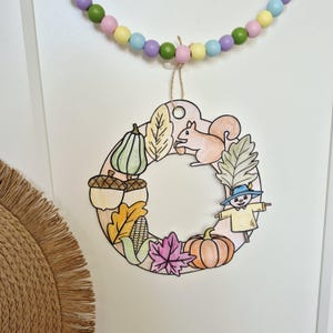 Printable Fall Paper Wreath Craft | Autumn Leaves Kids Activity ...