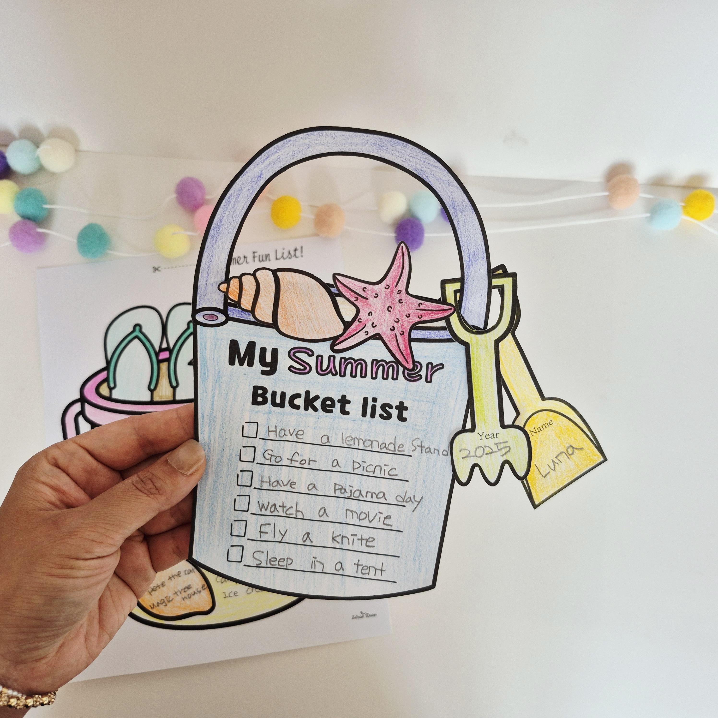 My Summer Bucket List Printable End of the Year Activity Worksheet ...