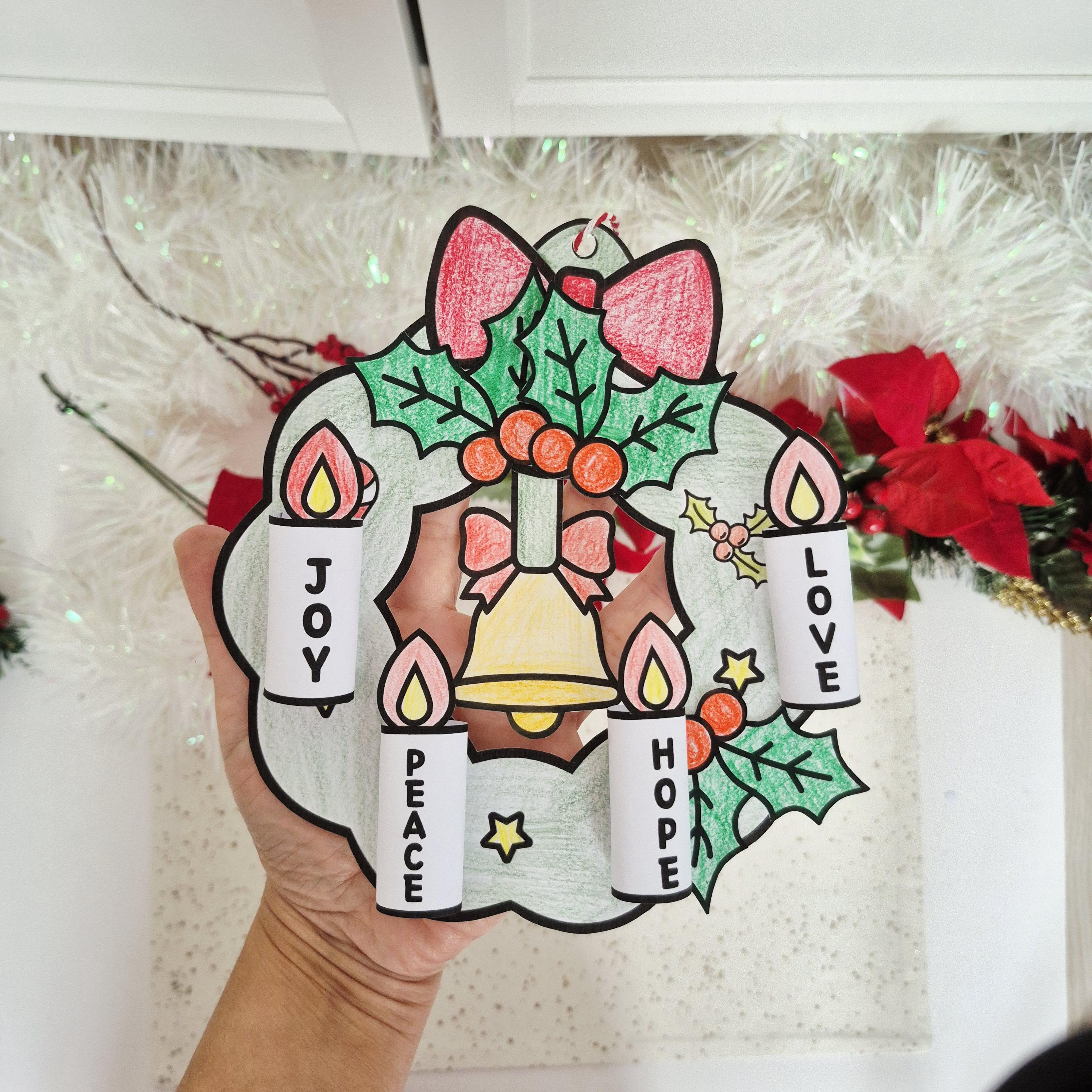 3D Advent Wreath Craft Printable | Christian Bible Craft for Kids ...