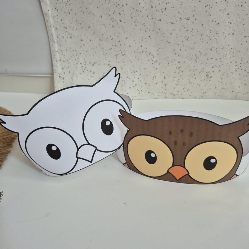 Printable Owl Paper Crown for Kids | DIY Owl Hat Craft | Forest Animal ...