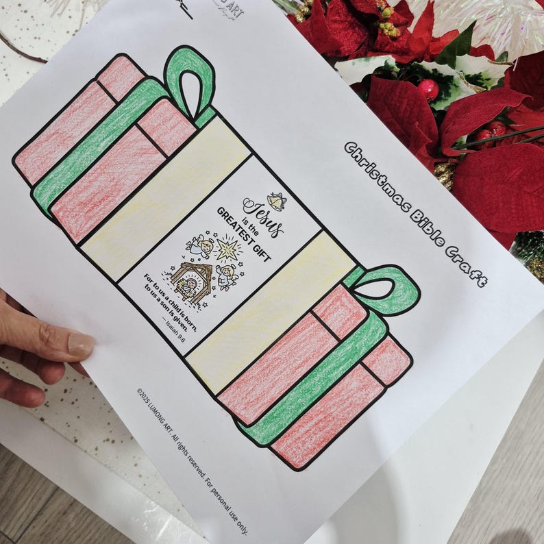 Jesus is the Greatest Gift Craft | Foldable Christmas Bible Craft ...