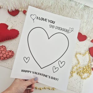 I Love You to Pieces Valentine Craft | Torn Paper Heart Activity for ...