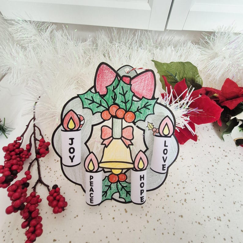 3D Advent Wreath Craft Printable | Christian Bible Craft for Kids ...