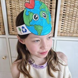 Earth Day Crown Template Printable Earth Paper Crown Environmental ...