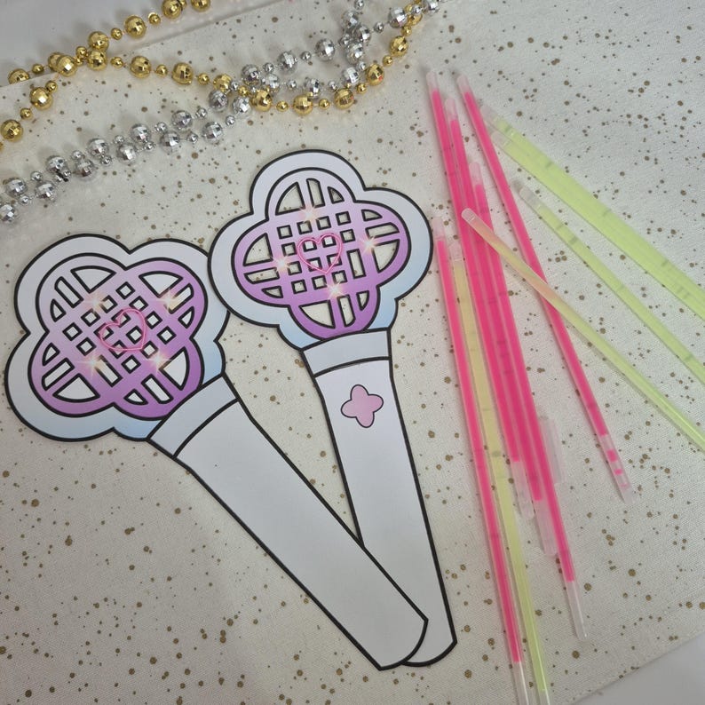 Printable DIY Light Stick Craft for Kids | Glow Stick Wrapper | Pop ...