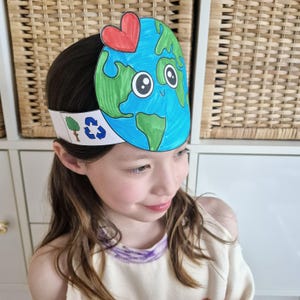 Earth Day Crown Template Printable Earth Paper Crown Environmental ...