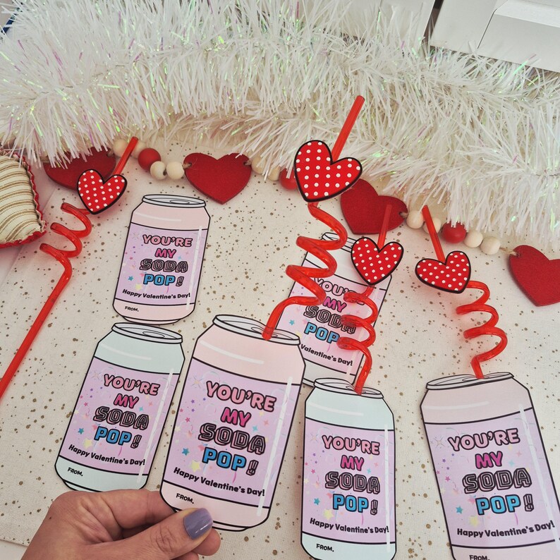 Printable You’re My Soda Pop Valentine Tags | Soda Can Valentine Cards ...