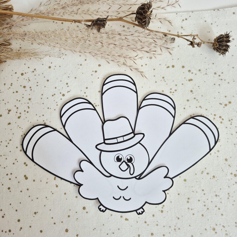 Build a Turkey Craft Printable | Thanksgiving Kids Activity, DIY Paper ...