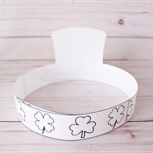 St. Patrick's Day Hat Crown Printable DIY Leprechaun Hat Craft Activity ...