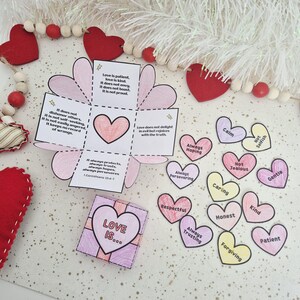 Love Is… Christian Heart Box Craft Printable | 1 Corinthians 13 ...