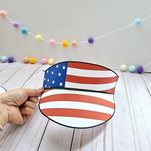 USA Paper Hat Craft Template Printable 4th of July Crown Kids Activity ...