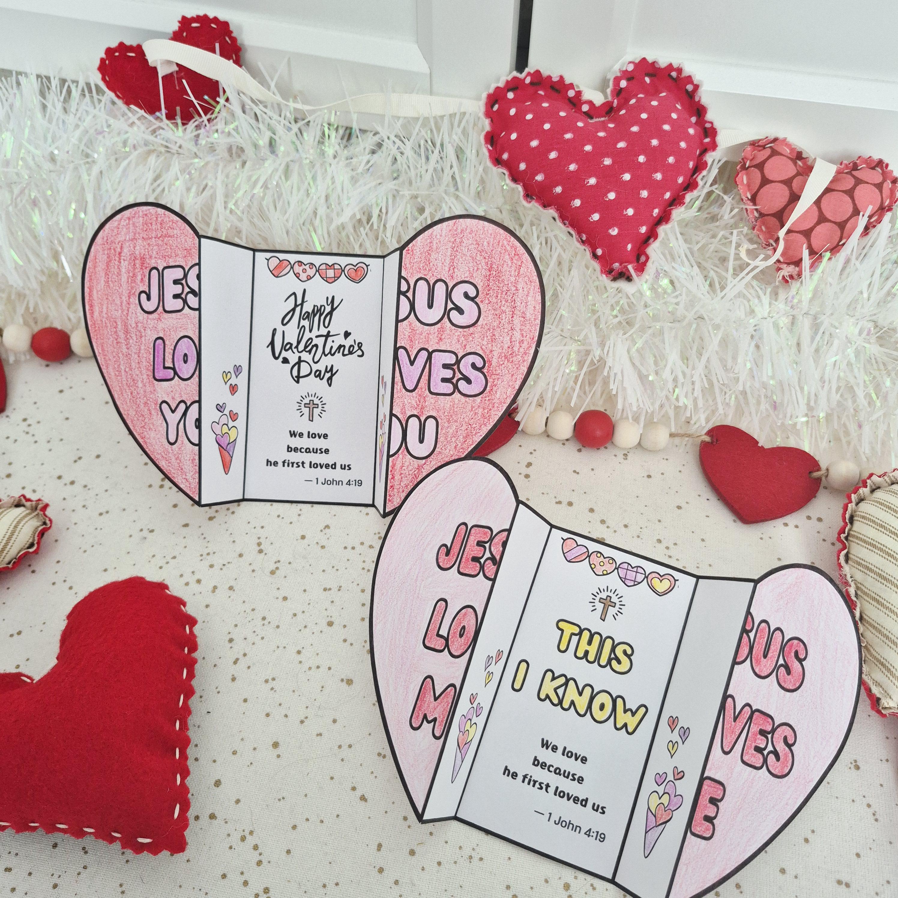 Christian Valentine Craft Bundle for Kids, Sunday School Bible Activity ...