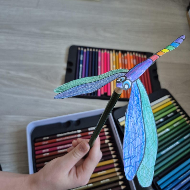 Printable Balancing Dragonfly Craft | DIY Paper Toy for Kids | STEM ...