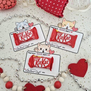 Printable Kool Kat Valentine Card – Cat-themed Classroom Treat Tag for ...