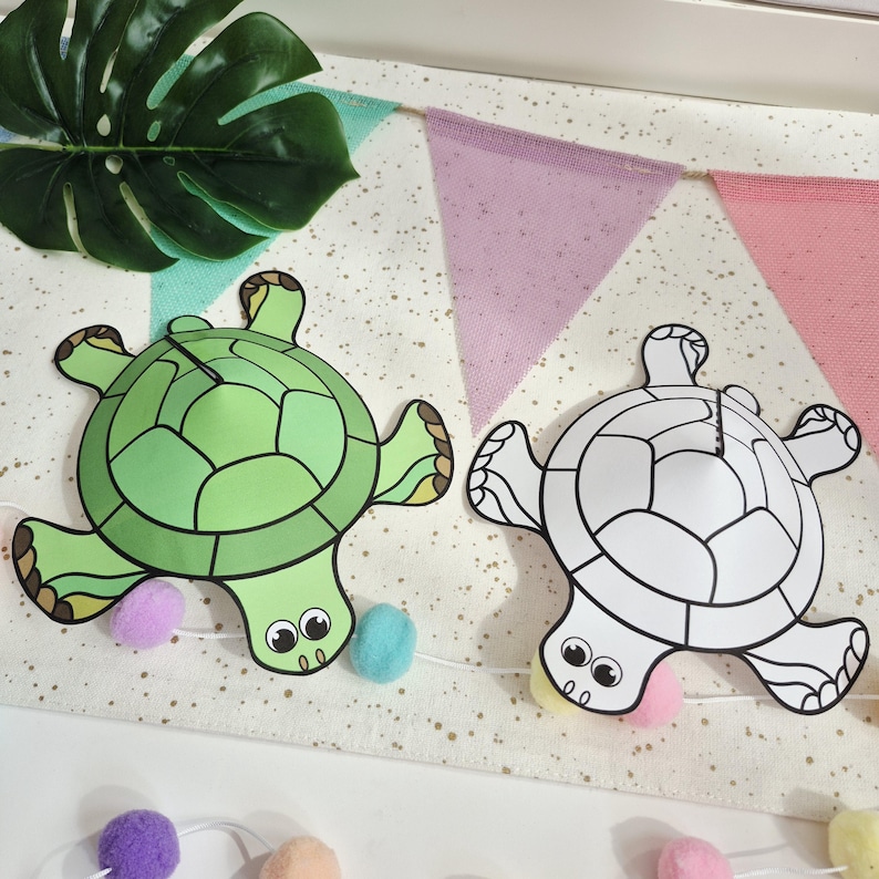 Printable Turtle Craft for Kids | 3D Paper Turtle Cut and Paste ...