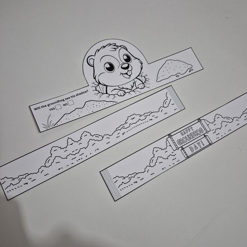 Groundhog Day Bundle: Handprint Craft & Groundhog Crown Template ...