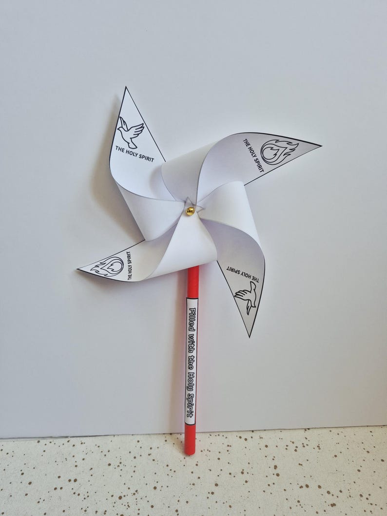 Pentecost Pinwheel Craft For Kids Holy Spirit Bible Activity Sunday