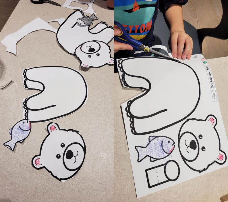 Printable 3D Polar Bear Craft, Winter Animal Paper Craft for Kids, Easy ...