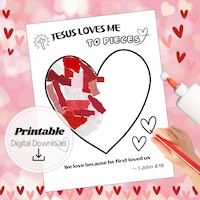 Jesus Loves Me to Pieces - Christian Valentine's Day Craft - Etsy