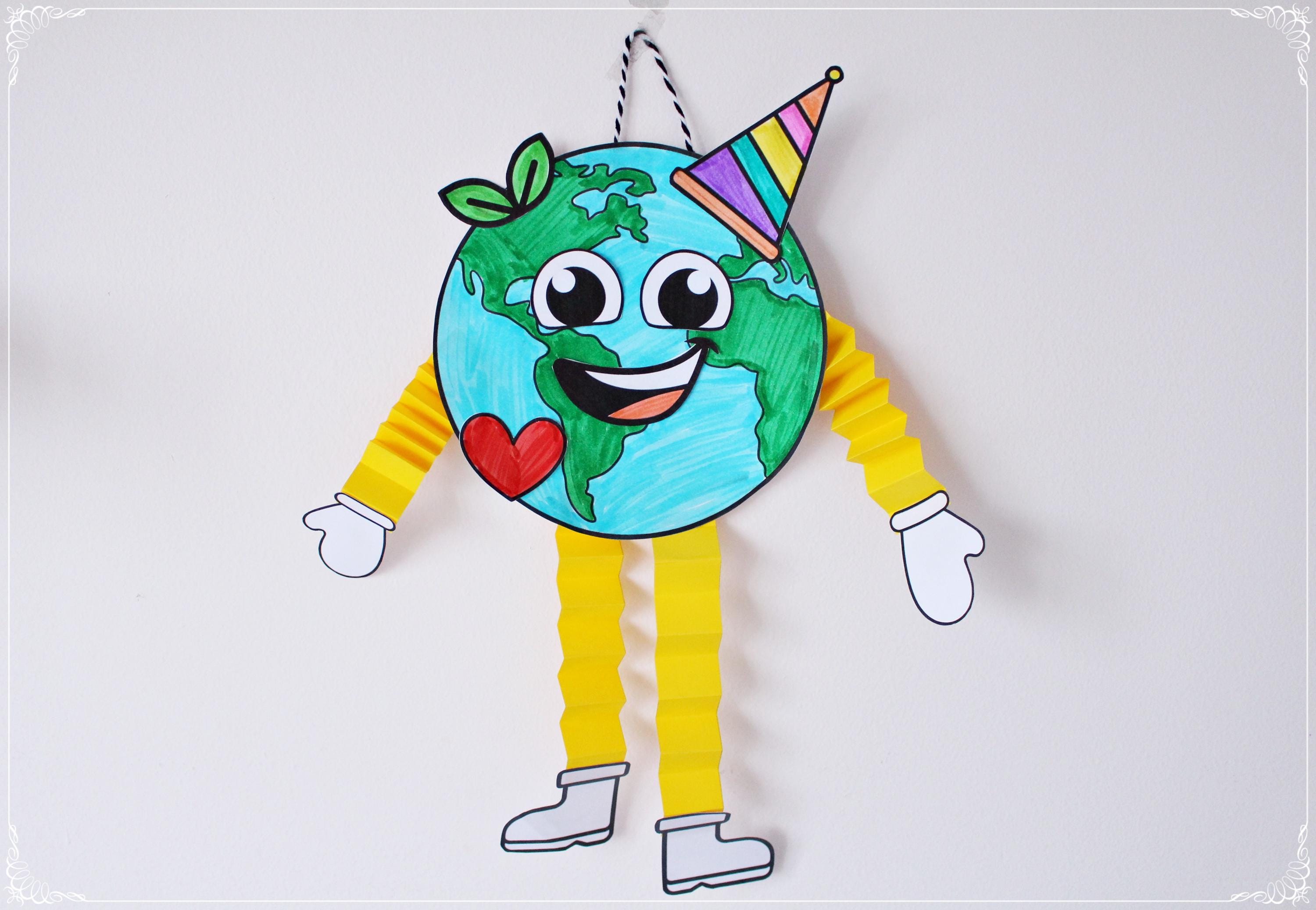 Kids Earth Day Paper Craft Build a Planet Activity Environmental ...