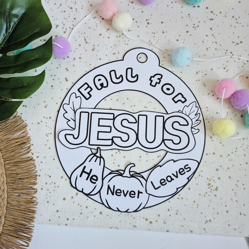 Fall for Jesus Bible Craft | Printable Christian Fall Activity for Kids ...