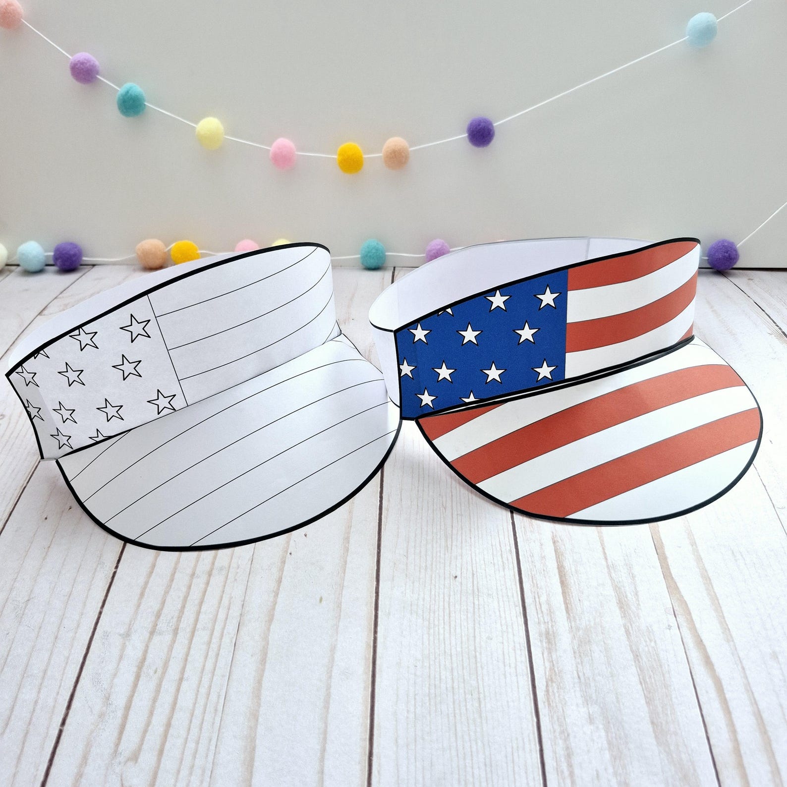 USA Paper Hat Craft Template Printable 4th of July Crown Kids Activity ...