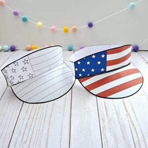 USA Paper Hat Craft Template Printable 4th of July Crown Kids Activity ...