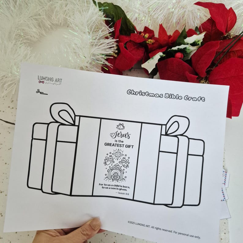 Jesus is the Greatest Gift Craft | Foldable Christmas Bible Craft ...