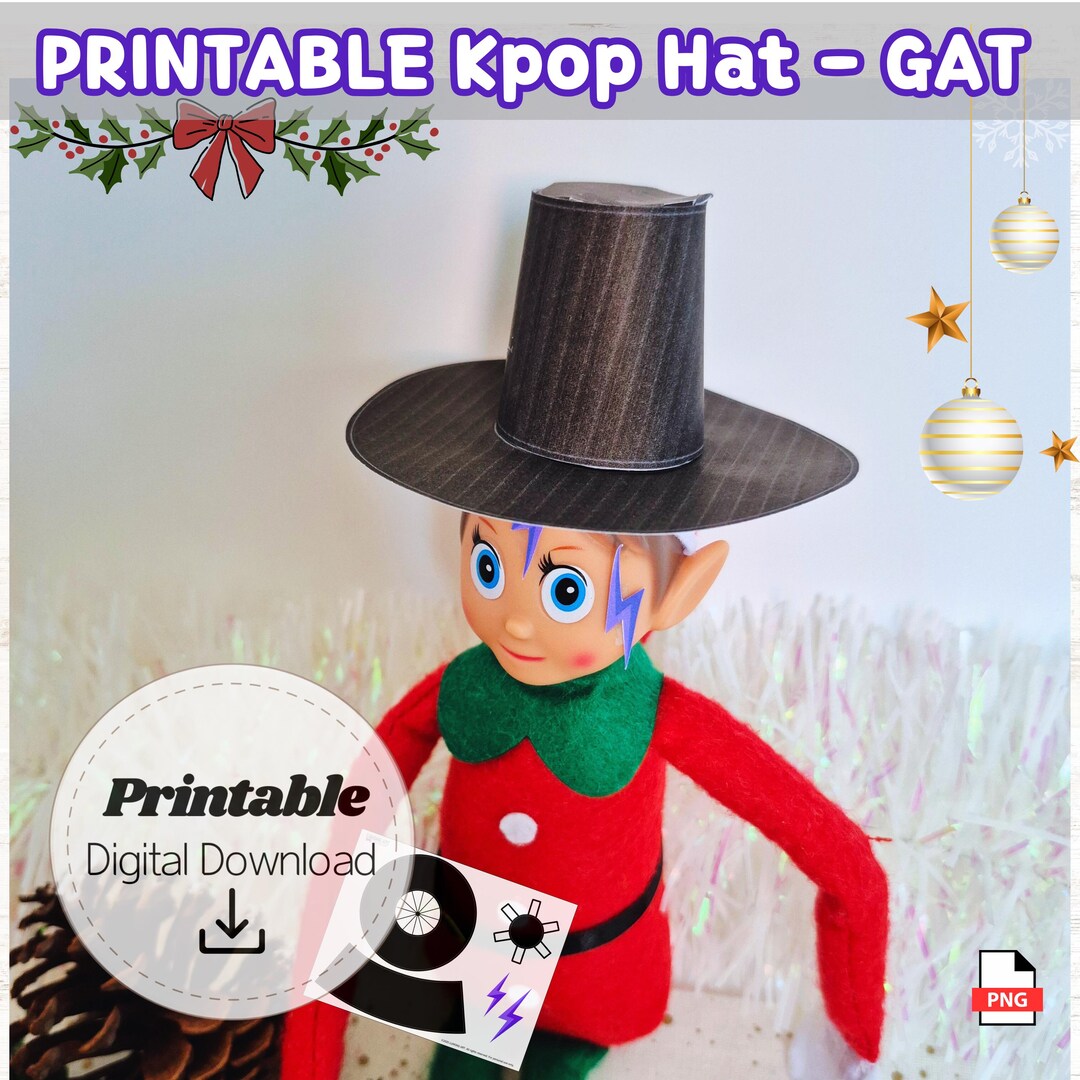 Printable Kpop Elf Gat Hat Craft | Korean Traditional Style Elf Prop ...
