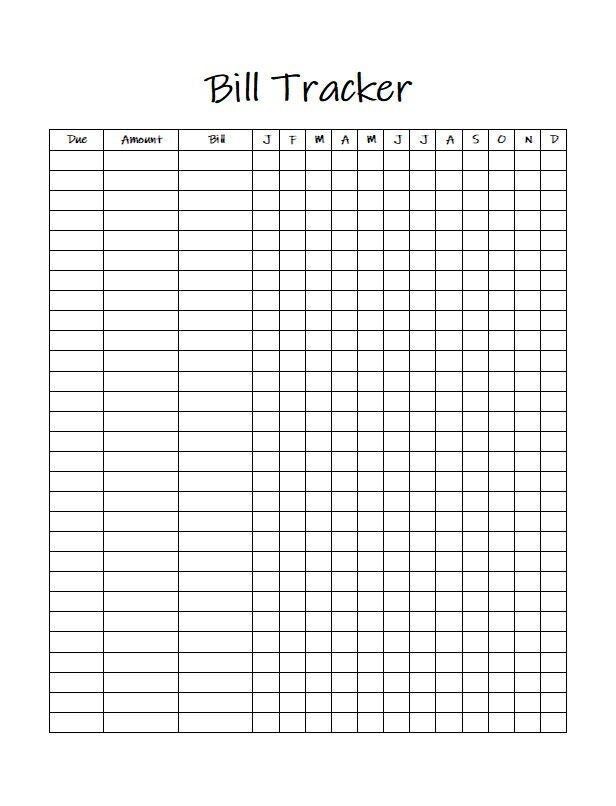 Bill Tracker Template / Templates / Budget Template / Budgeting ...