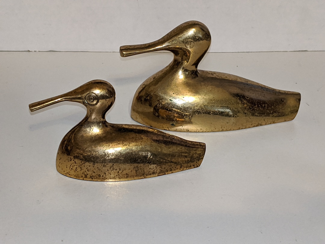 Brass Ducks / Gold Ducks / Duck Paperweights / Home Decor / Brass ...