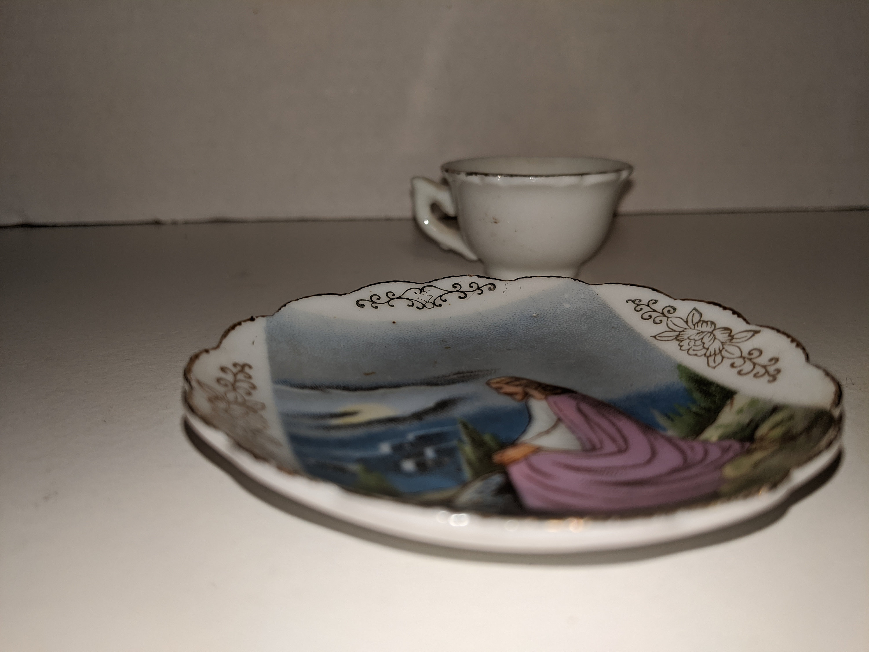 Christ in Gethsemane Tea Cup With Saucer / Christ Tea Cup / - Etsy
