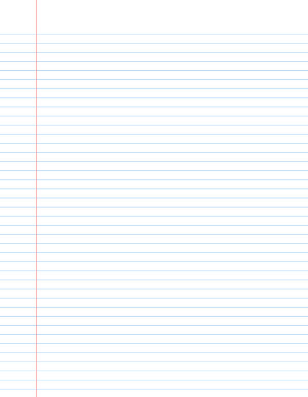 Notebook Paper Template / Wide Ruled / College Ruled / Notebook Paper ...