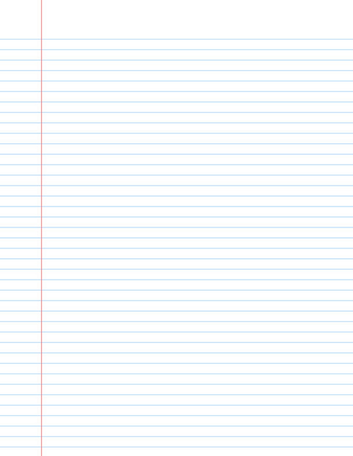 Notebook Paper Template / Wide Ruled / College Ruled / Notebook Paper ...