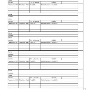 Address Book Template / Addresses / Address Book / Address Template ...