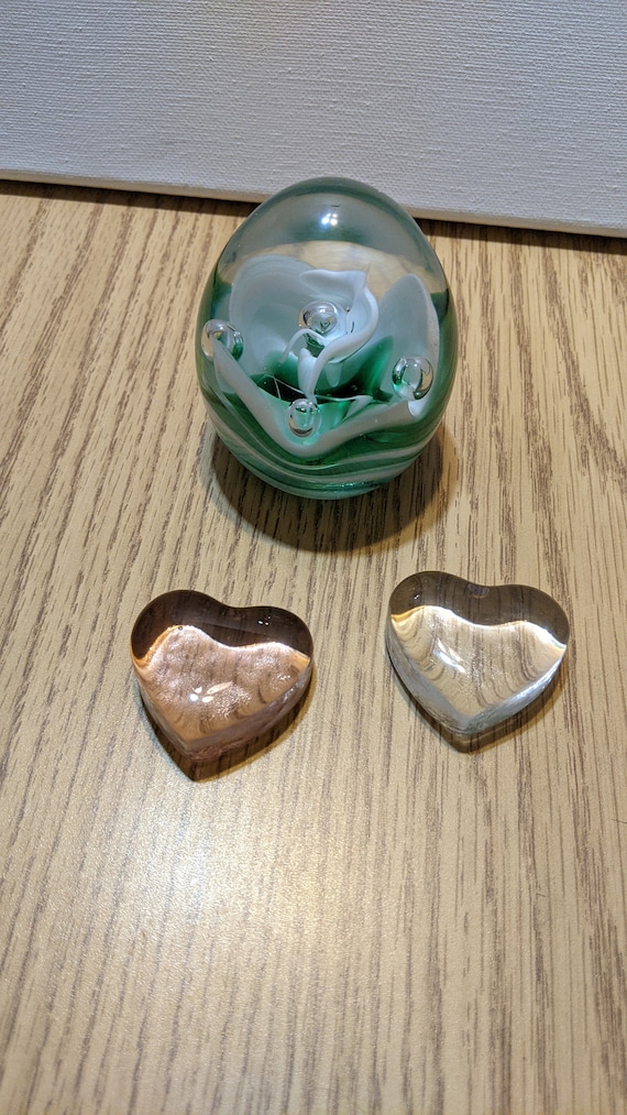 Glass Paperweights / Heart Paperweight / Teardrop Paperweight - Etsy