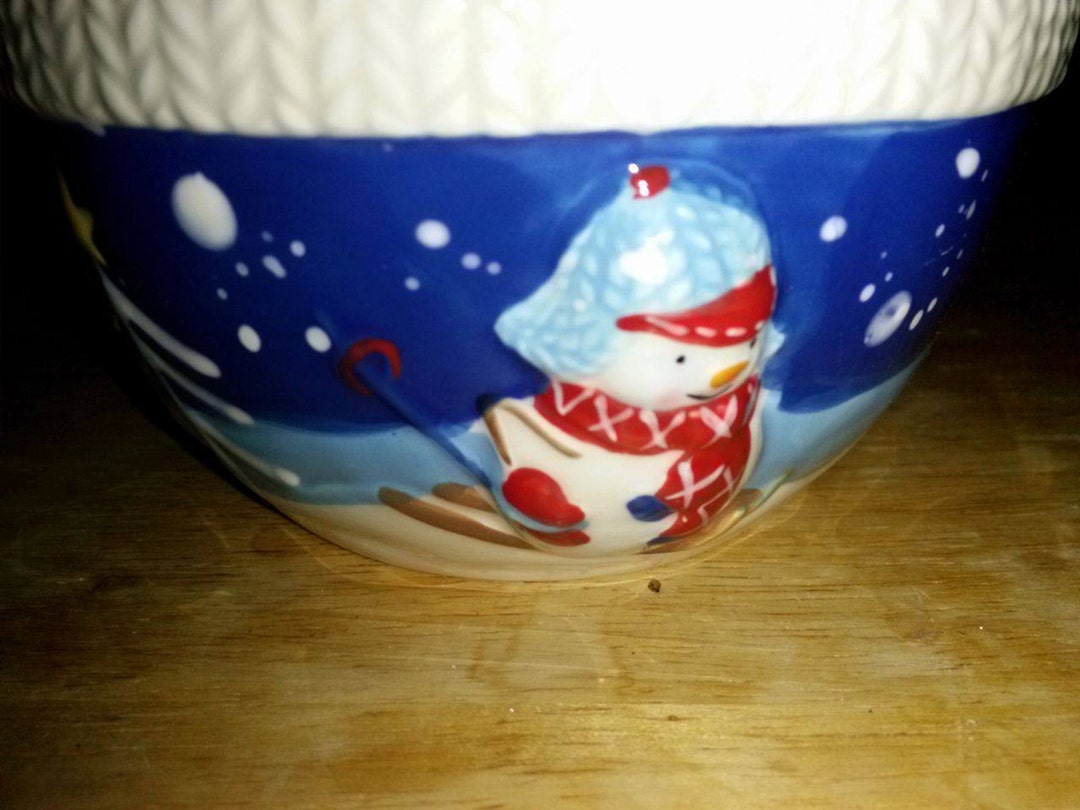 Snowman Bowl / Christmas Bowl / Snowman / Snowmen / Bowl / - Etsy