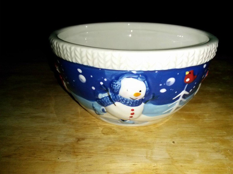 Snowman Bowl / Christmas Bowl / Snowman / Snowmen / Bowl / - Etsy