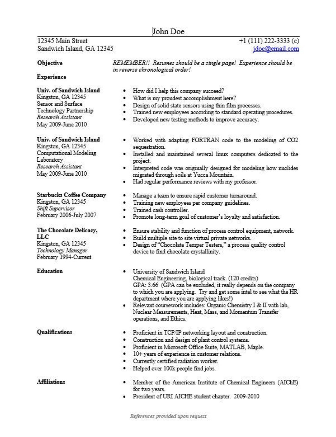 Simple Professional Resume Template / Basic Resume / Resumes ...