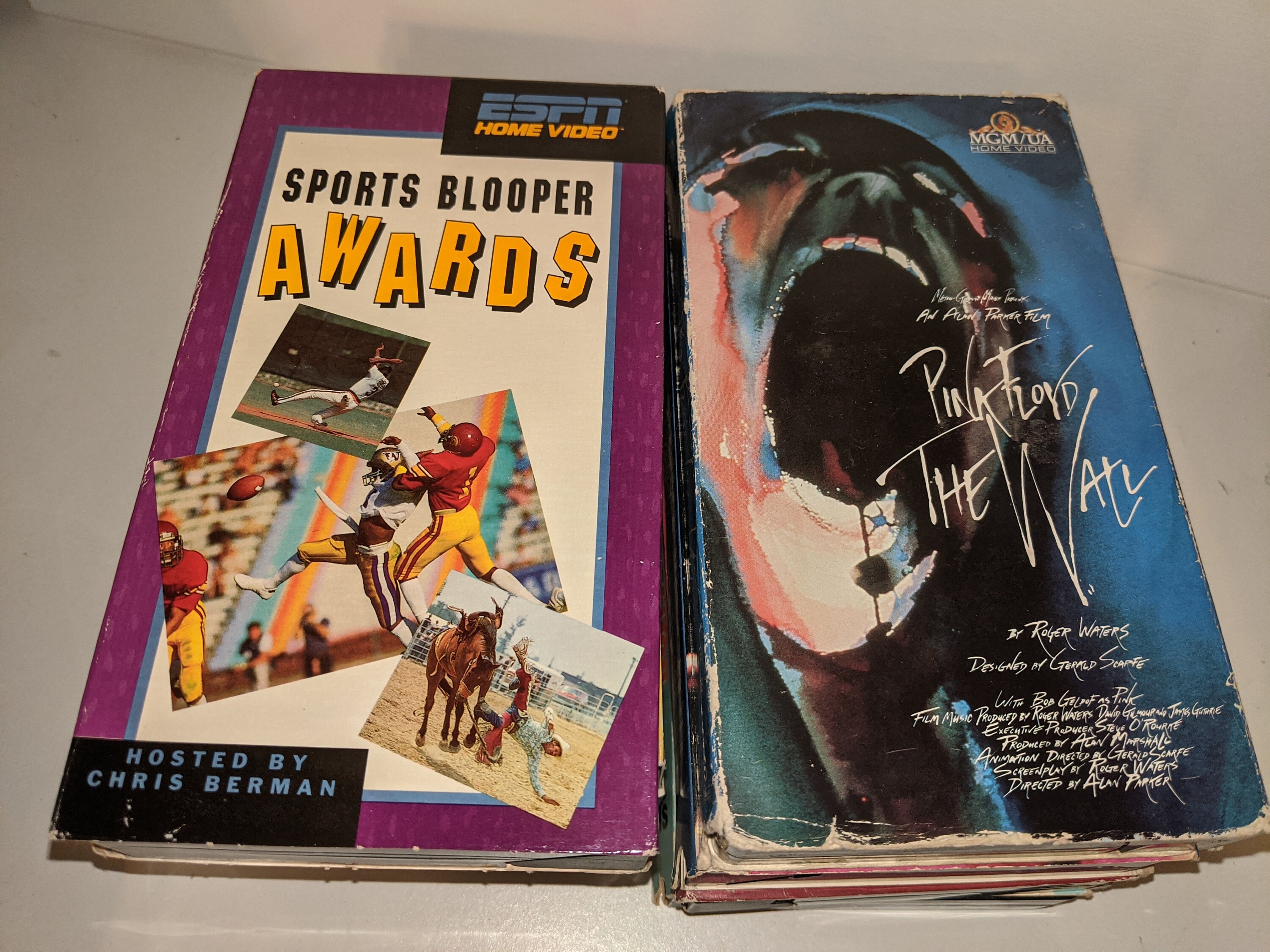 VHS Tapes / Vhs Movies / ESPN Sports Blooper Awards / Pink Floyd the ...